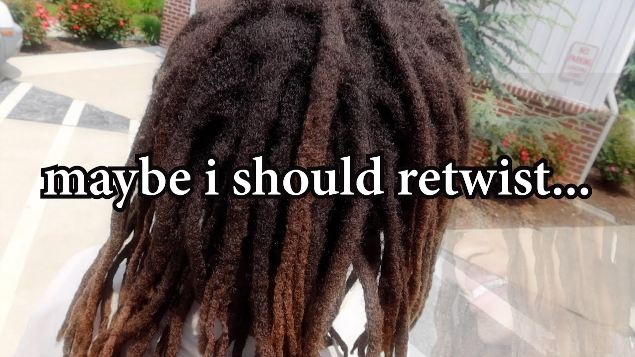 When I think about retwisting my semi freeform locs, this happens ...