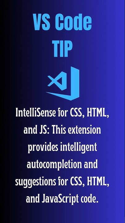 VS Code TIP. Use IntelliSense extension to do intelligent auto complete #shorts - YouTube