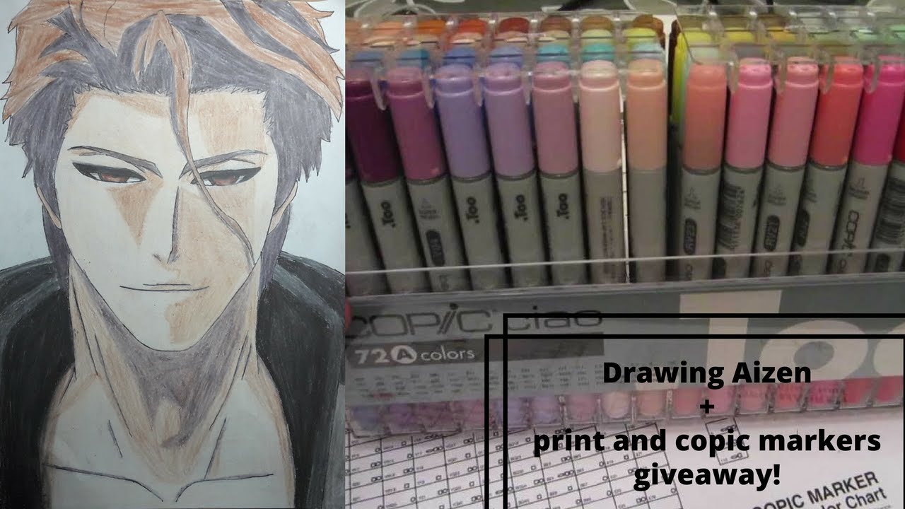 Drawing Aizen from Bleach + GIVEAWAY(print+copic markers set of 72 ...