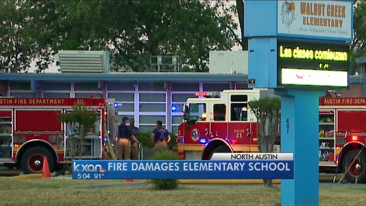 Walnut Creek Elementary fire cancels school day - YouTube