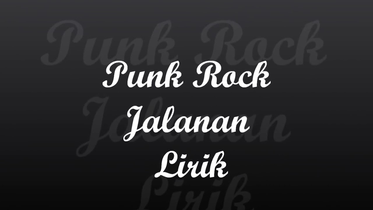 Punk rock jalanan - kusimpan (lirik) - YouTube
