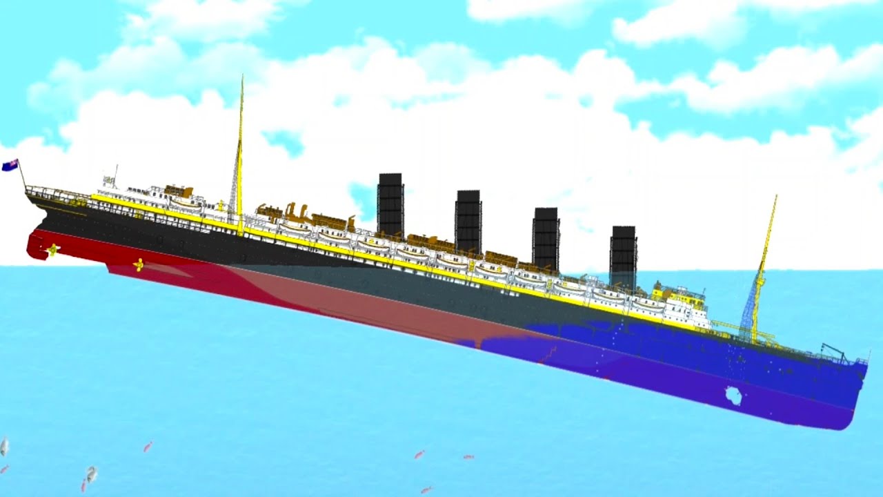 Floating Sandbox - RMS Lusitania Sinking Animation - YouTube