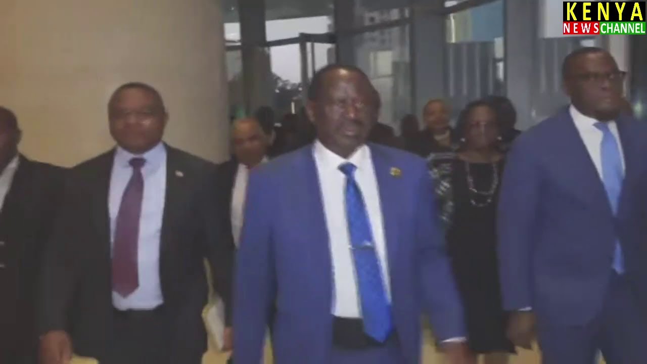 Raila Odinga arrives for AUC Debate against Mahmoud Ali Youssouf ...