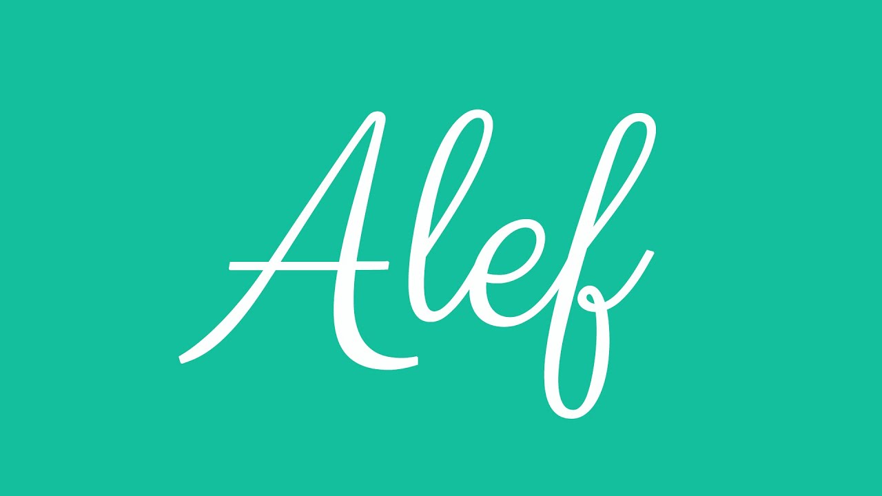Learn how to Sign the Name Alef Stylishly in Cursive Writing - YouTube