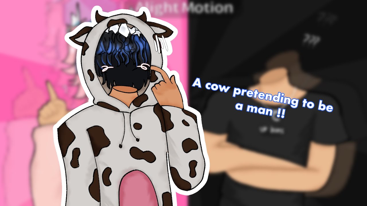 Now a cow pretending to be a man! | Roblox Art Animation meme - YouTube