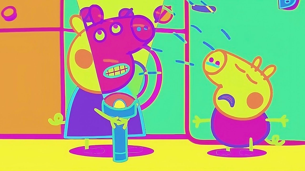 George Pig Crying Because Torch Light | Video Effects (Miror,Cinema ...