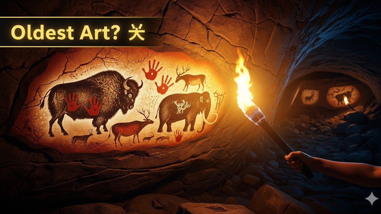 🎨 The Oldest Cave Painting Ever Found | Human Creativity Begins - YouTube