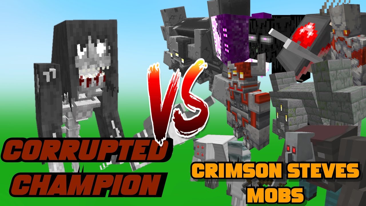 ماين كرافت|قتال الوحوش|Minecraft|Mobs Battle| Corrupted Champion VS ...