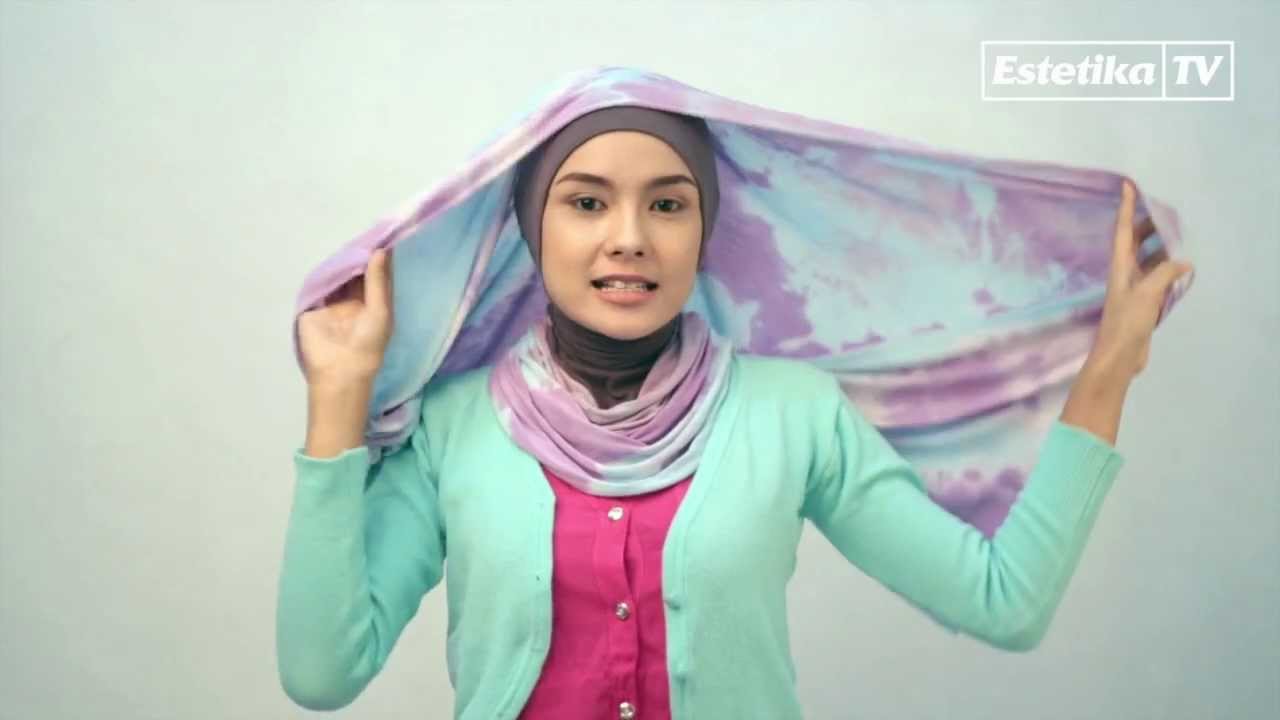 tutorial hijab - cantik estetika - YouTube