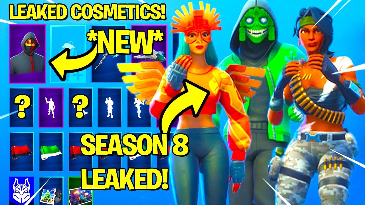 *NEW* Fortnite All Leaked *SEASON 8* Skins & Emotes! (Scenario, Fierce ...