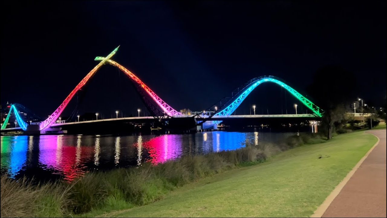 Matagarup bridge & Optus Stadium Perth, Australia - YouTube