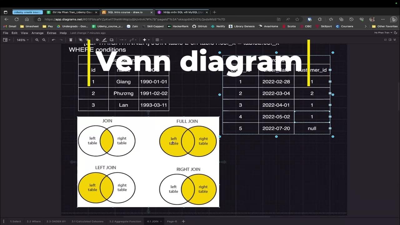 Giải thích về JOIN trong SQL cho người mới học Data analytic - YouTube