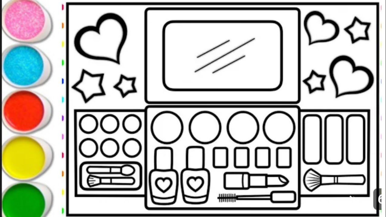 Makeup kit drawing and coloring for kids and toddlers 💋 ️💄#makeup # ...