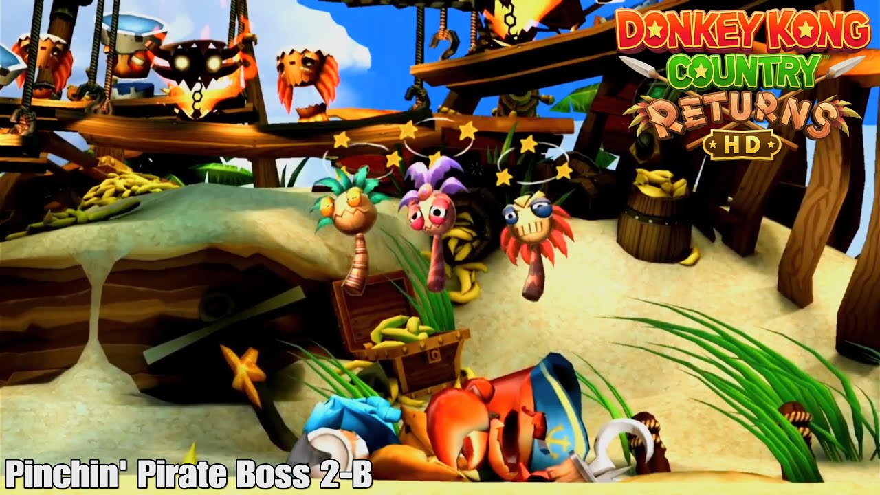 Donkey Kong Country Returns HD | Boss fight triple crab! Pinchin ...