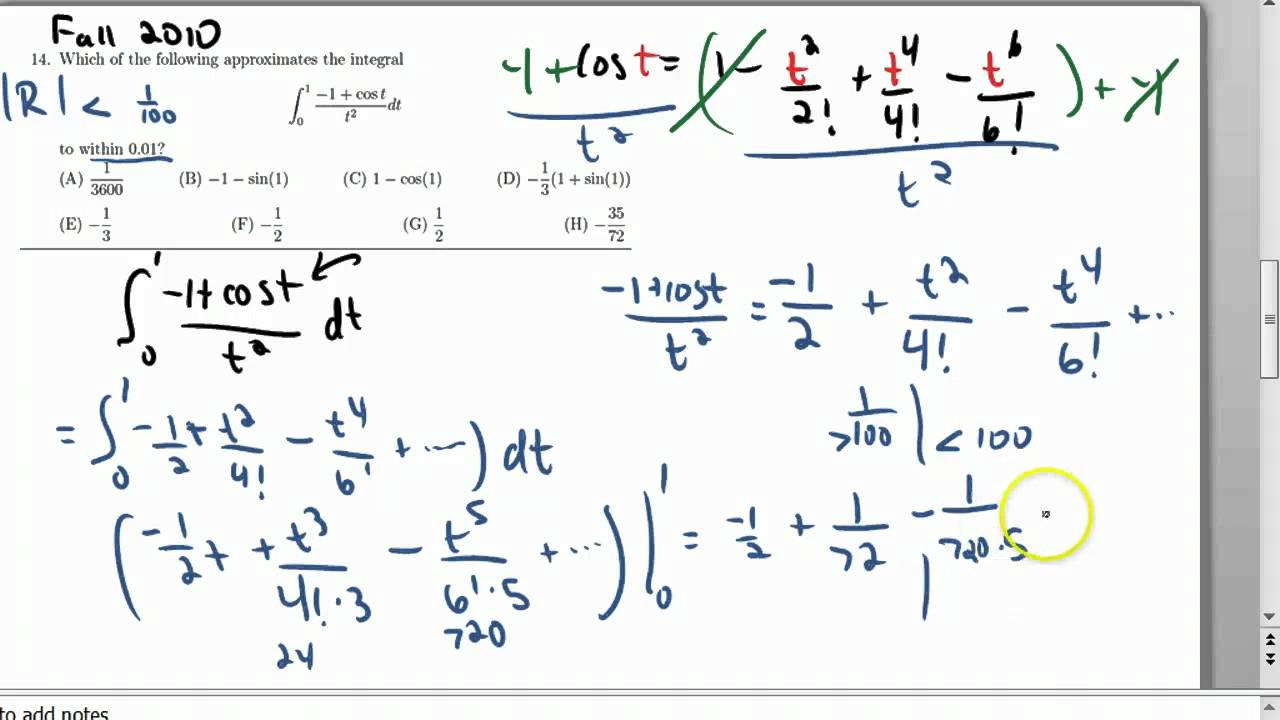 UPenn Math 104 Fall 2010 #s 14 and 15 - YouTube