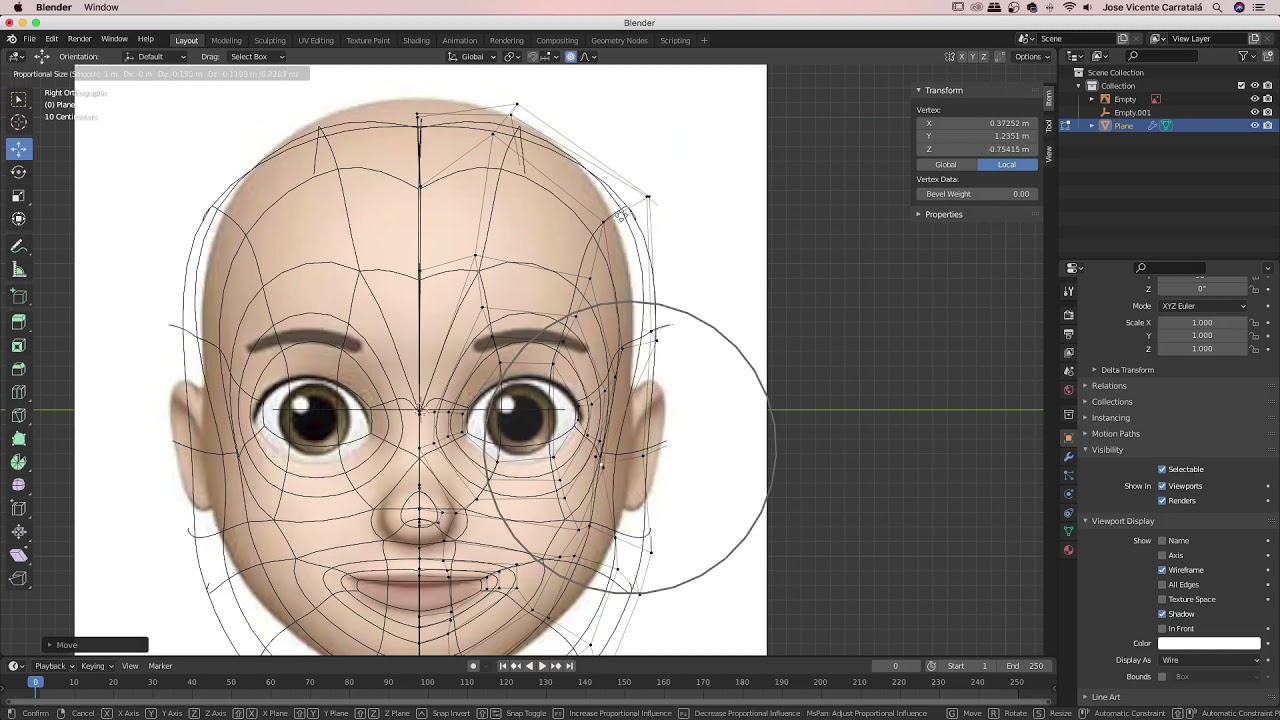 Como modelar una cabeza en 3D en Blender - YouTube
