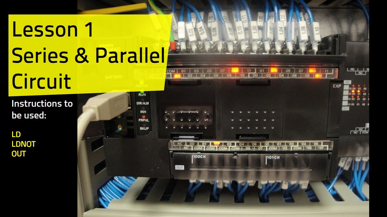 Omron PLC E Learning Lesson 1- Series & Parallel Circuit - YouTube