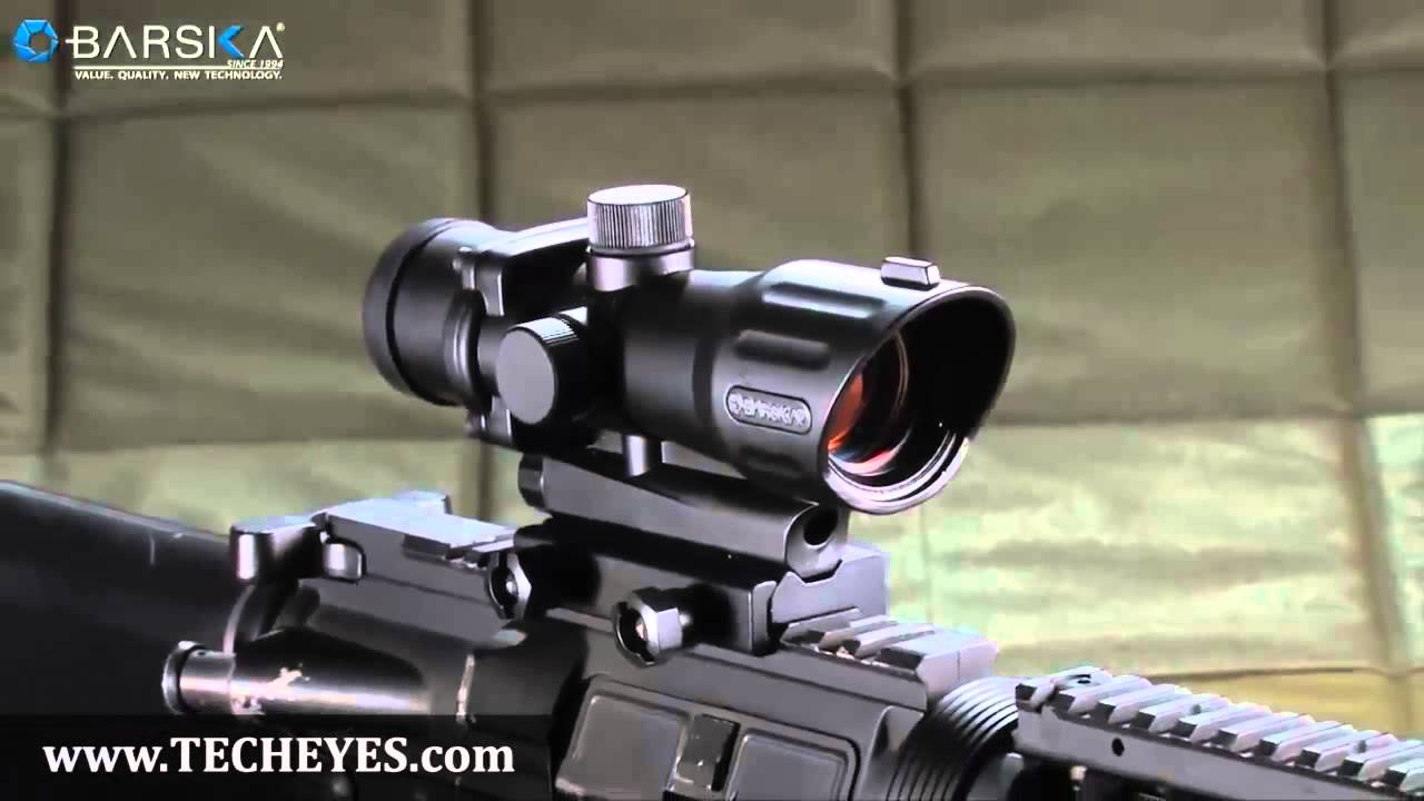 Barska 1x30 M16 Electro Sight AC10984 Video-Review by www.TECHEYES.com - YouTube