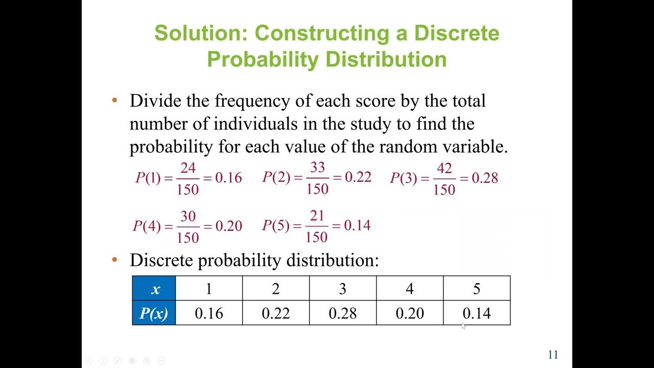 Find the Mean, Variance, Standard Deviation of Discrete Probability Distribution and Random ...