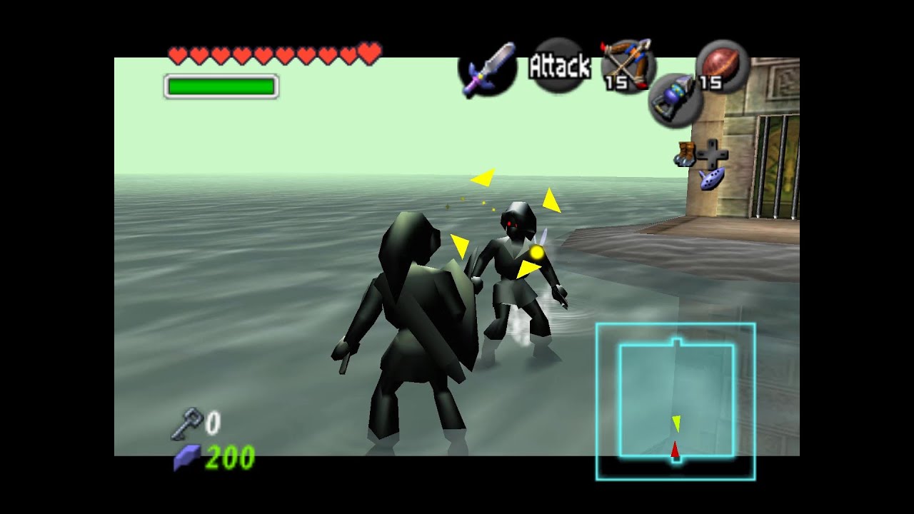 Zelda Ocarina Of Time - Dark Link vs Dark Link - YouTube