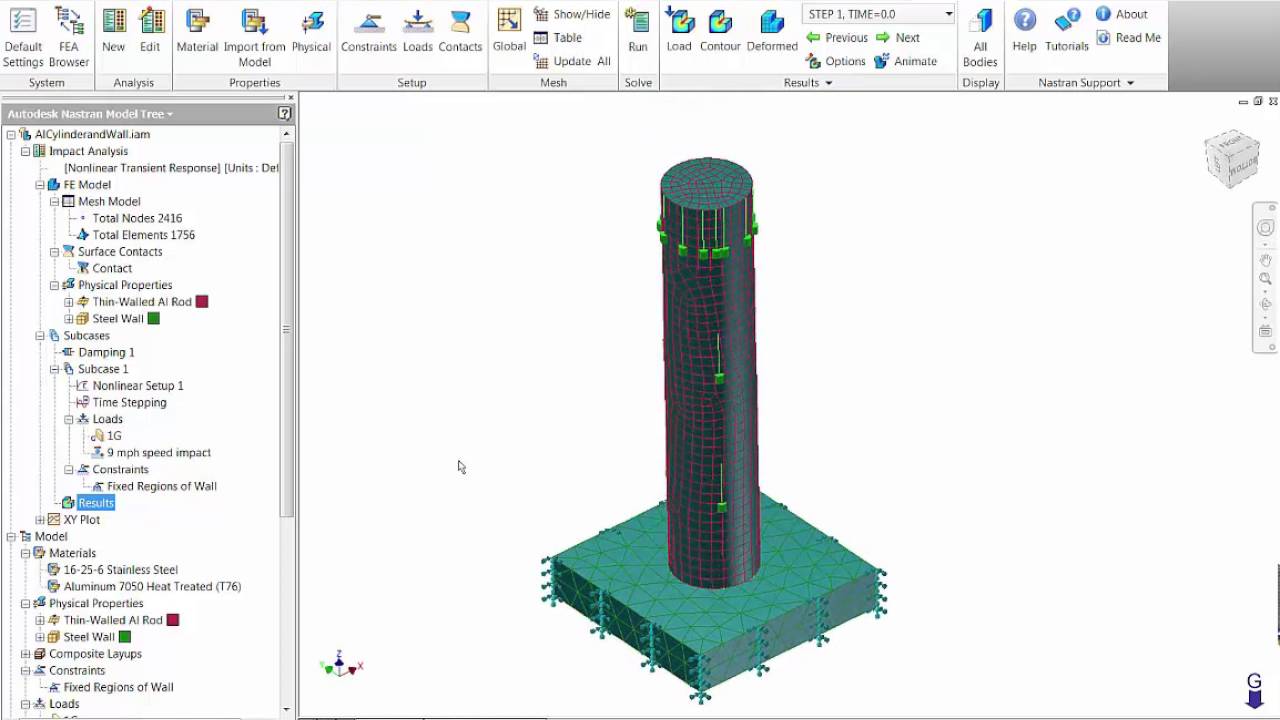Autodesk Nastran In-CAD Impact Analysis - YouTube