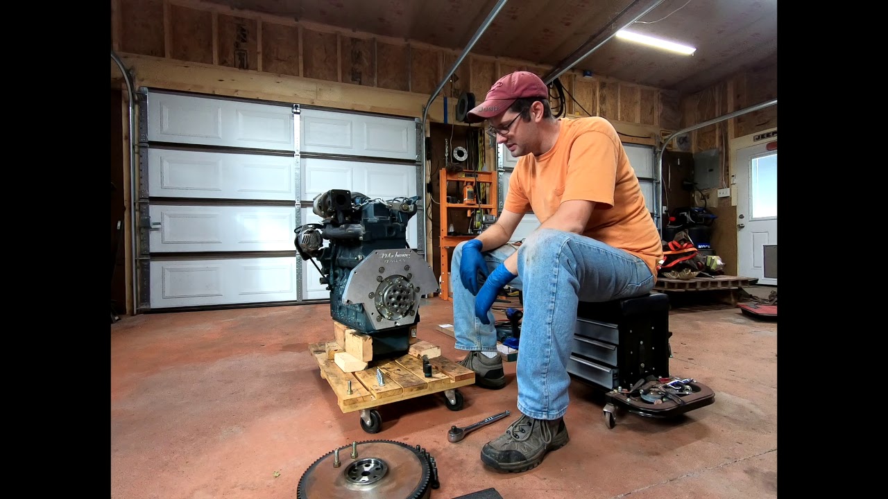Installing the adapter onto the Kubota V2403 Diesel Engine [Felicity ...