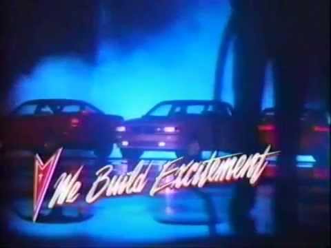 We Build Excitement Pontiac 1987 - YouTube