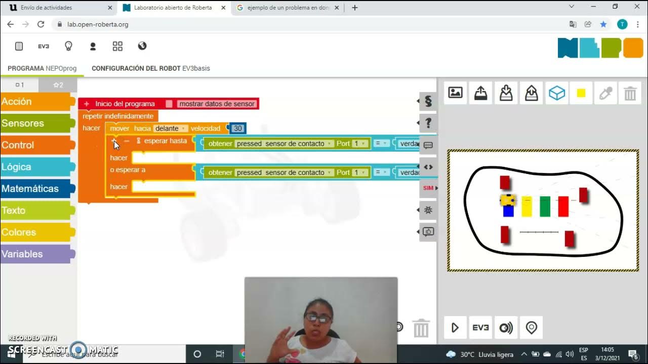 Programación en open Roberta - Robot esquiva obstáculos - YouTube