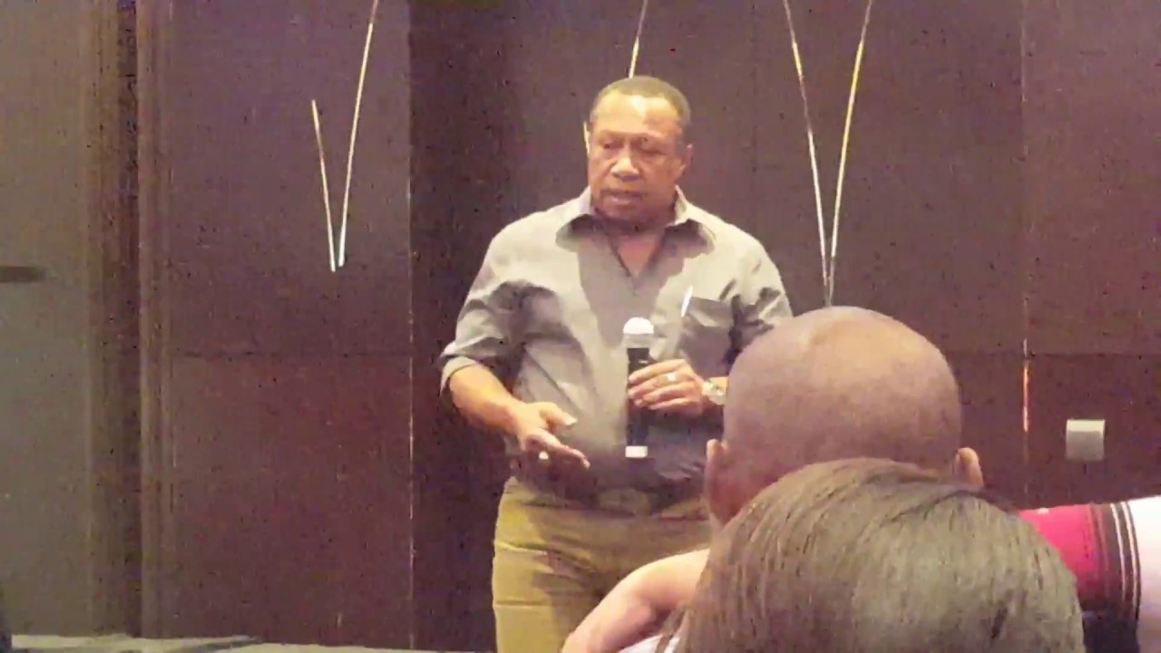 Hon. Robert Agarobe and Hon. Allan Bird Motivational talk before they ...