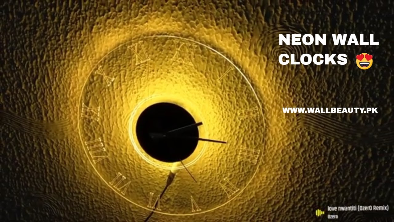 Neon Wall Clocks in Pakistan - YouTube