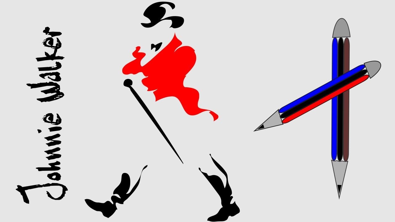 How to Draw Johnnie Walker Logo - YouTube