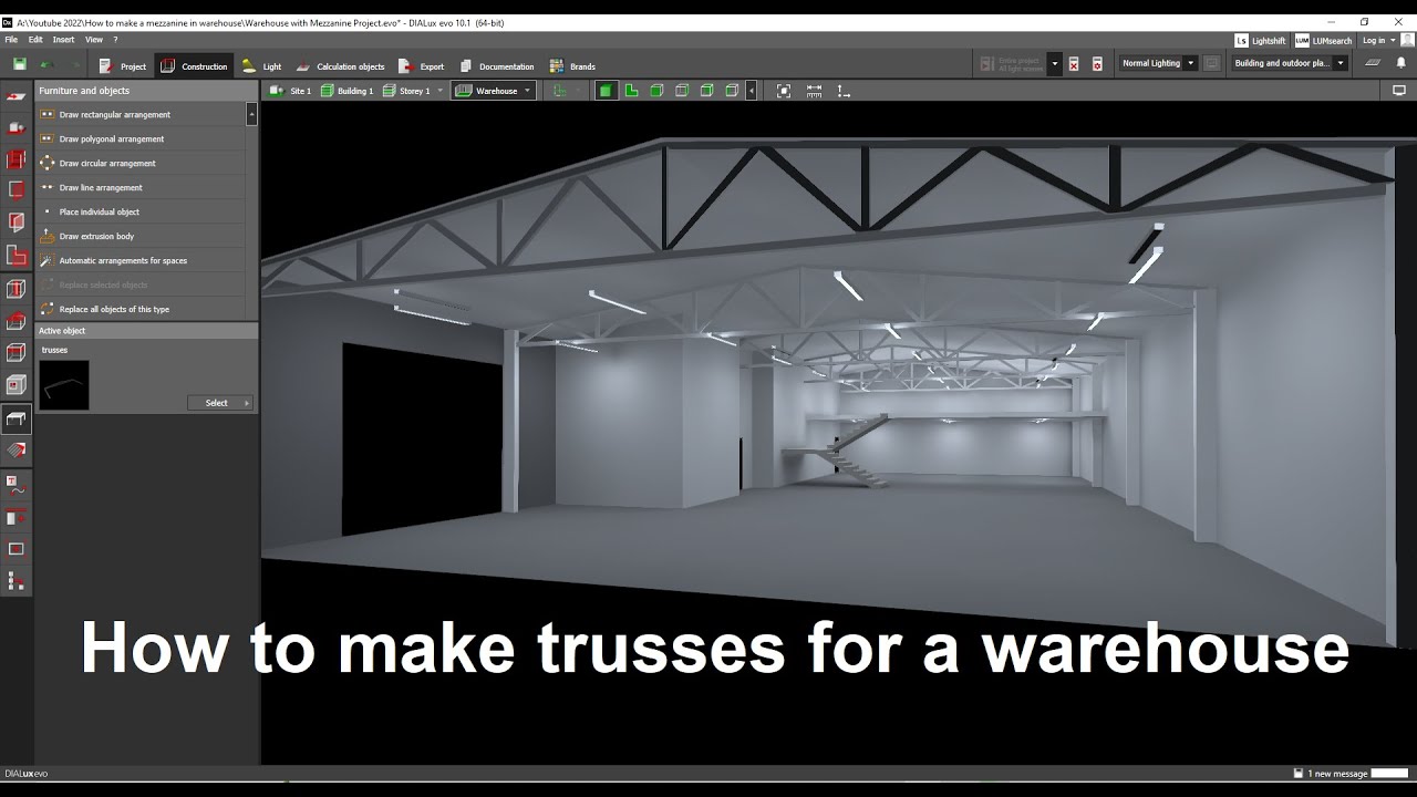 How to make the trusses for warehouse - YouTube