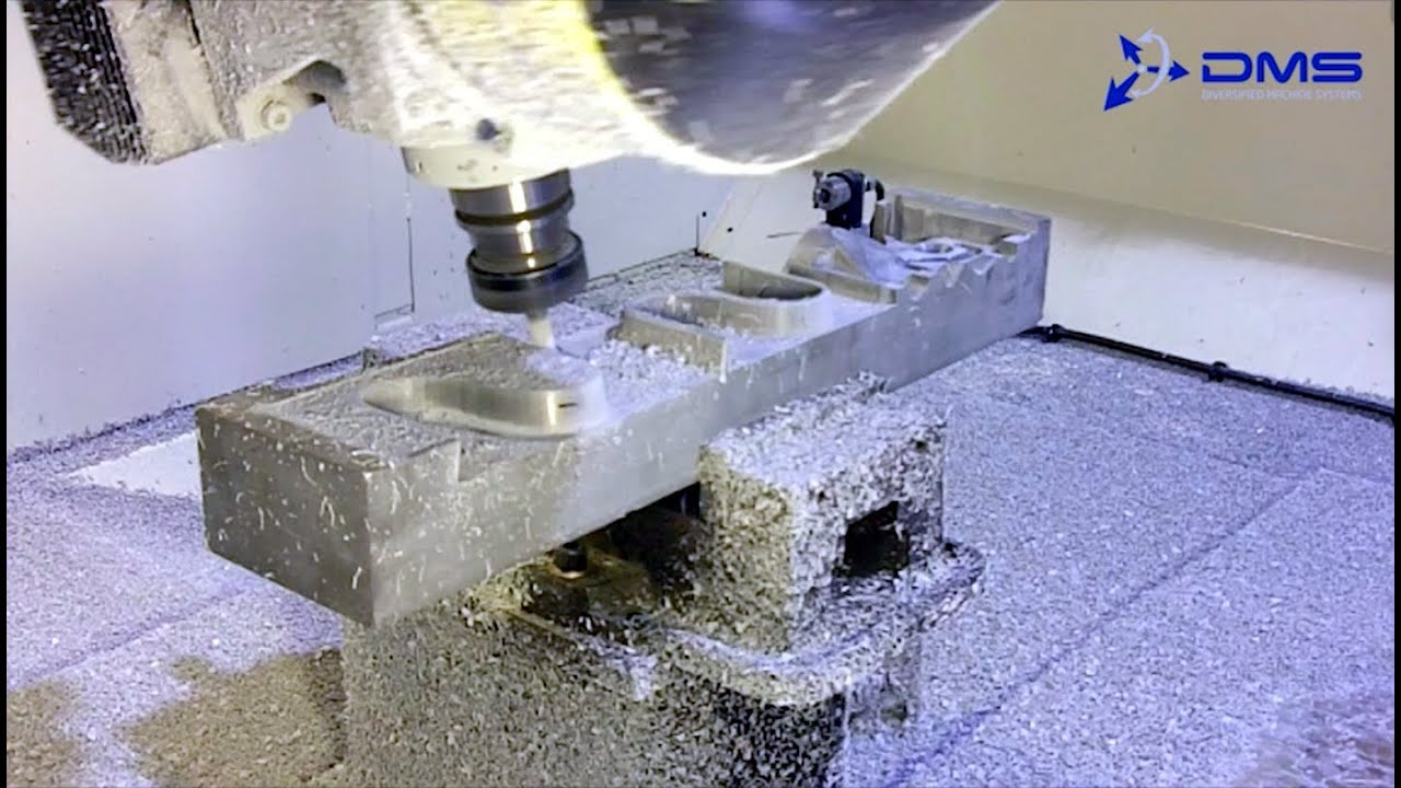 DMS 5 Axis CNC Router on a Aluminum-Based Modeling Board Test Part ...