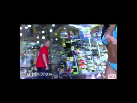 Bikini Crazy Girl Is Buying Bra In Shop - part 1