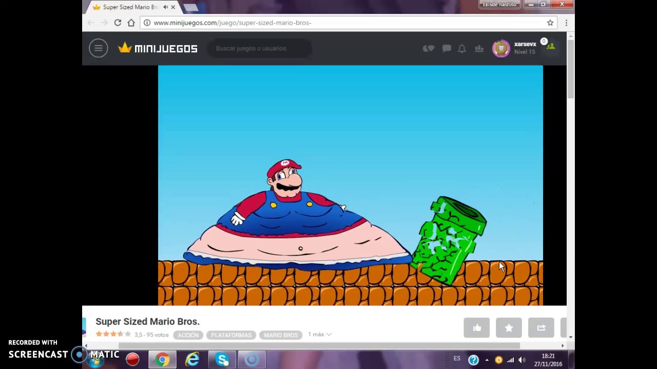 WTF ( Super Sized Mario Bros ) ( Super obeso bros) - YouTube