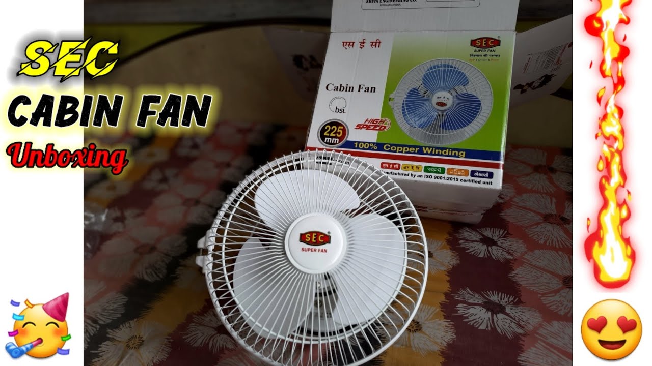 SEC Cabin Fan Unboxing || Unboxing + Review || Best Cabin Fan 😍😍 || SEC ...