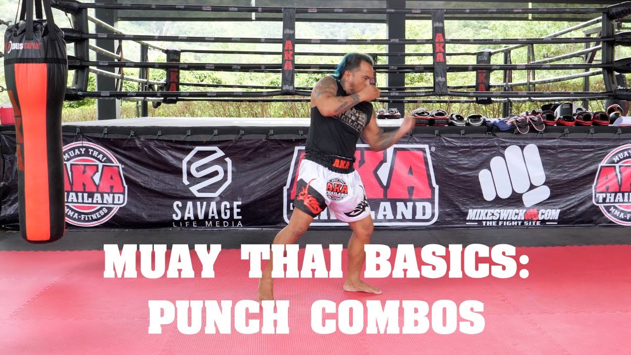 Muay Thai Basics: Punch Combos - AKA Techniques - YouTube