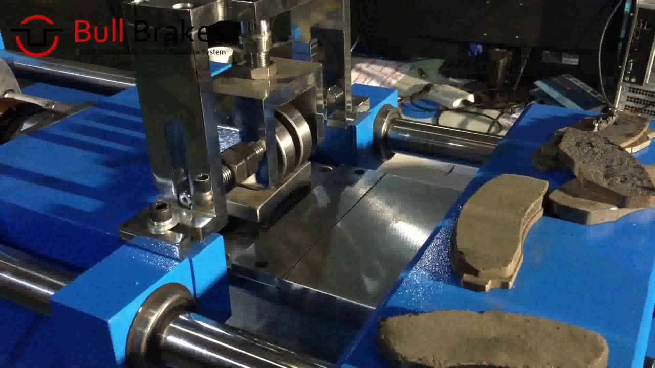 Brake Pads Shear Test Machine - YouTube