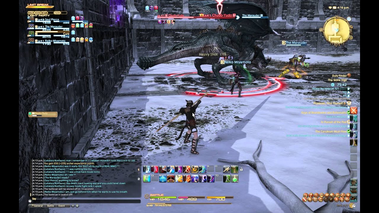 FFXIV:ARR - Stone Vigil dungeon boss 1 "Chudo-Yudo" - YouTube