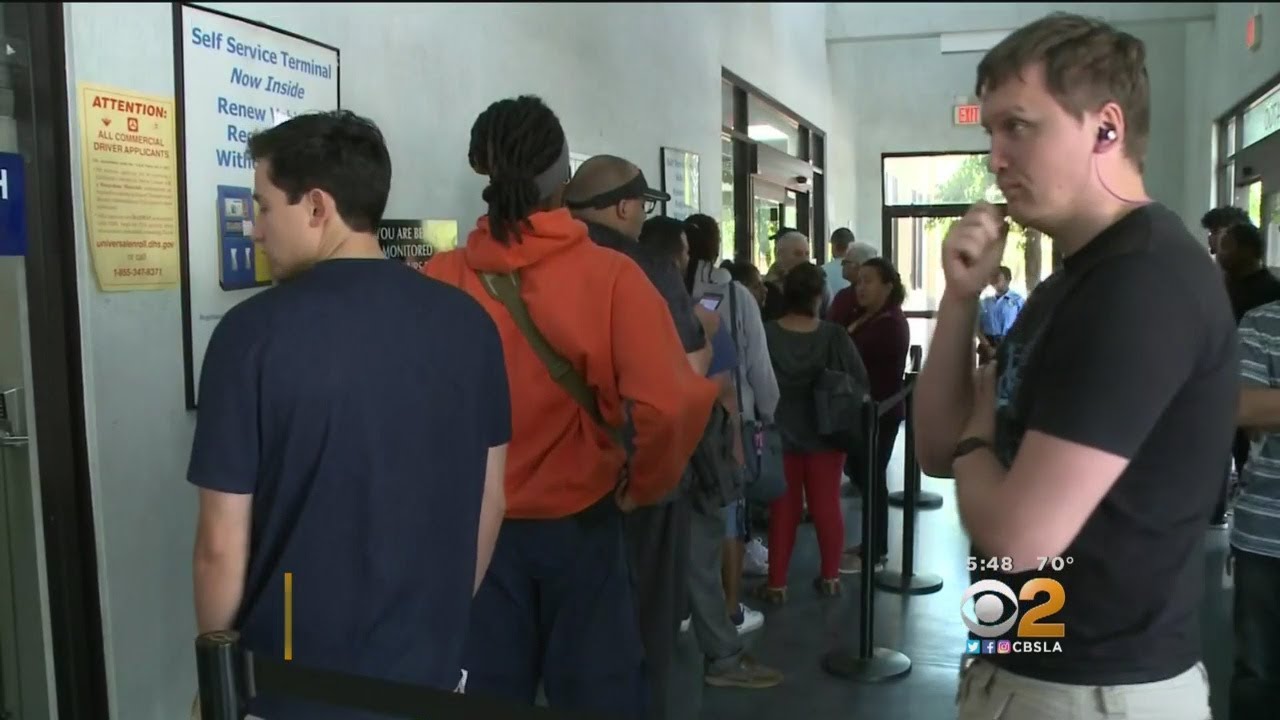 DMV Blames Unusually Long Lines On Demand For New I.D. - YouTube