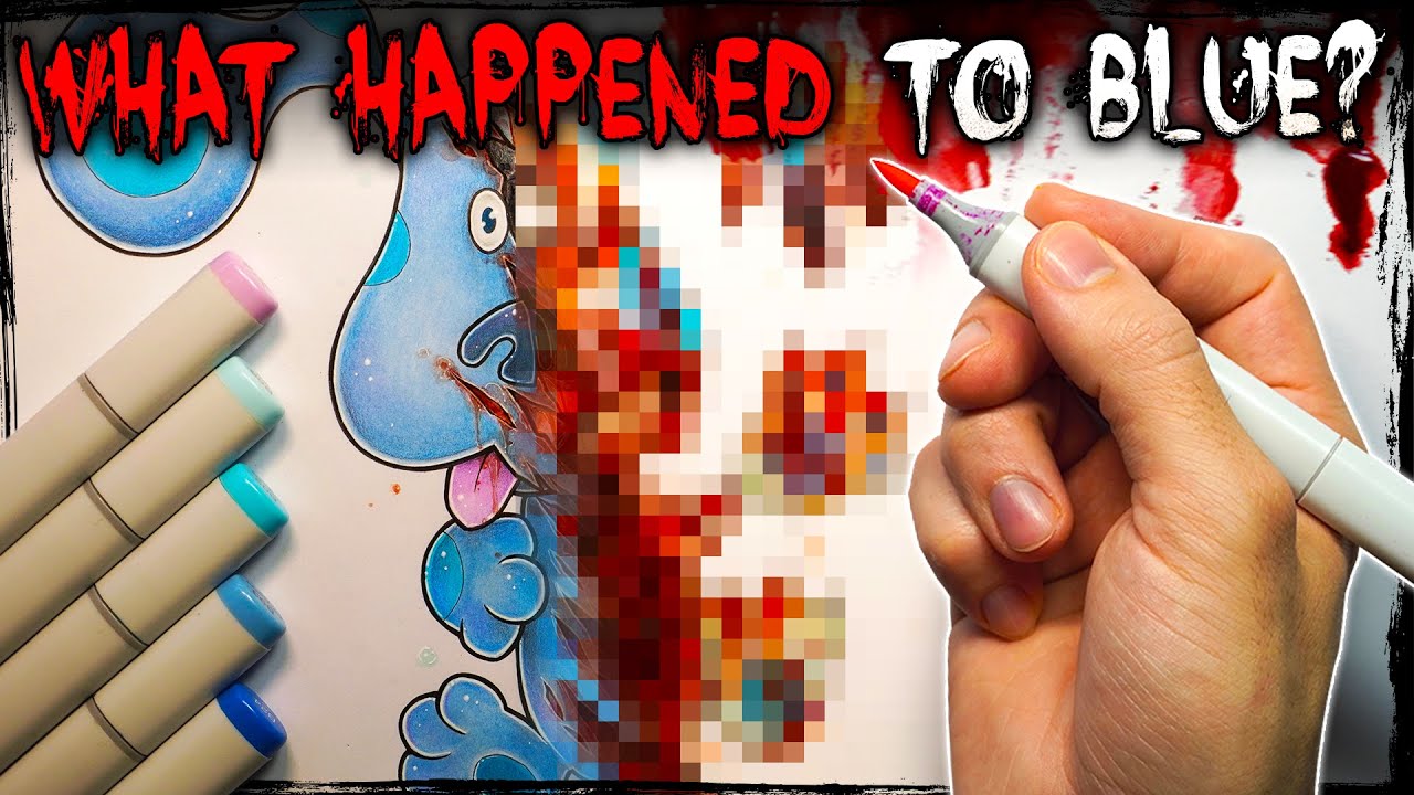 Horror Artist vs Blue's Clues 🐾 Creepypasta (Speedpaint) Drawing ...