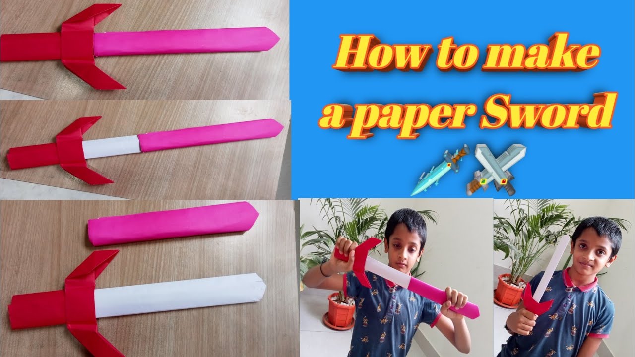 How to make a paper Sword 🗡️⚔️ step by step/How to make an origami ...
