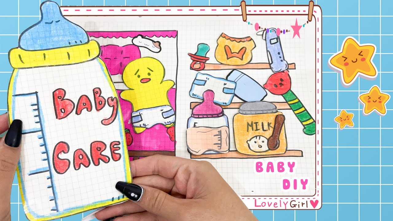 💸 Paper Diy 💸 Clean up the baby's toilet and give the baby milk ⭐🌸How ...