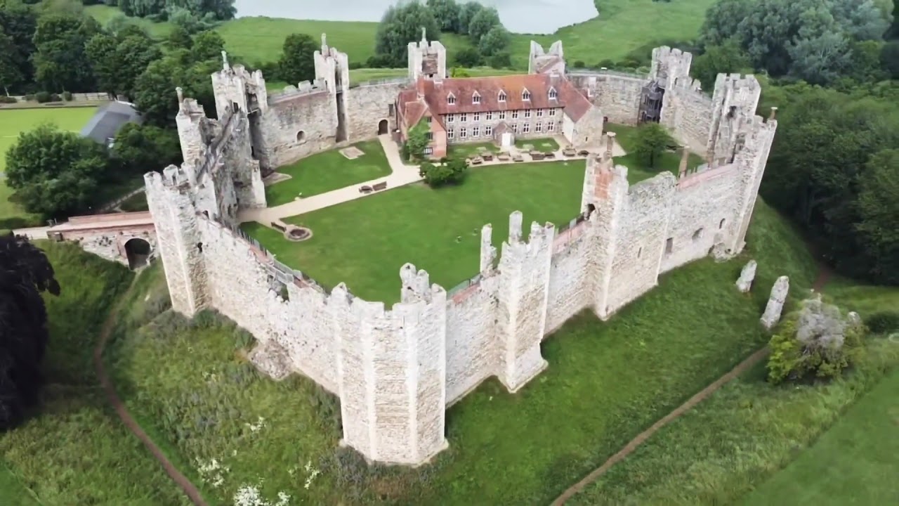 Framlingham Castle from above - Castle on the hill - YouTube