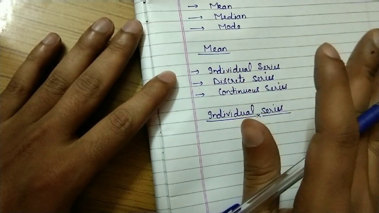 Class-11 Statistics(Mean-individual series by direct method) - YouTube