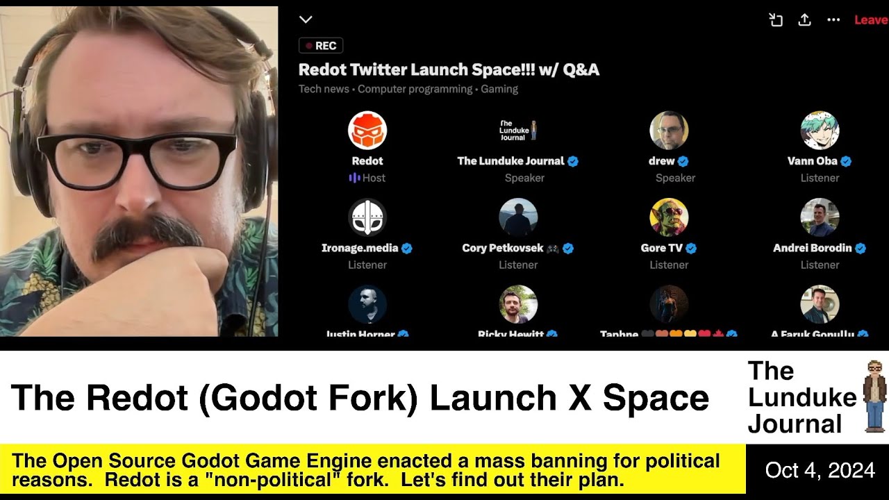 The Redot (Godot Fork) Launch X Space -- with Q & A - YouTube