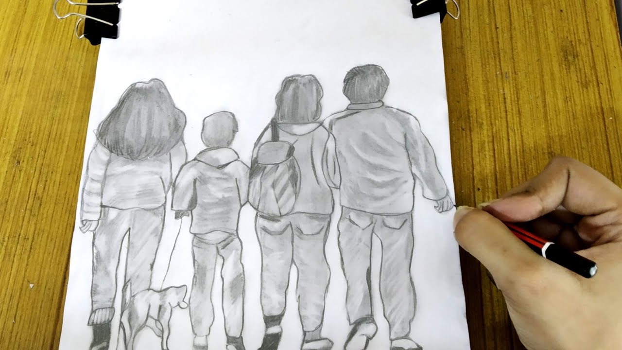 World family day drawing | International family day sketch | easy ...