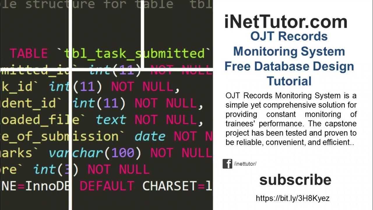 OJT Records Monitoring System Free Database Design Tutorial - YouTube