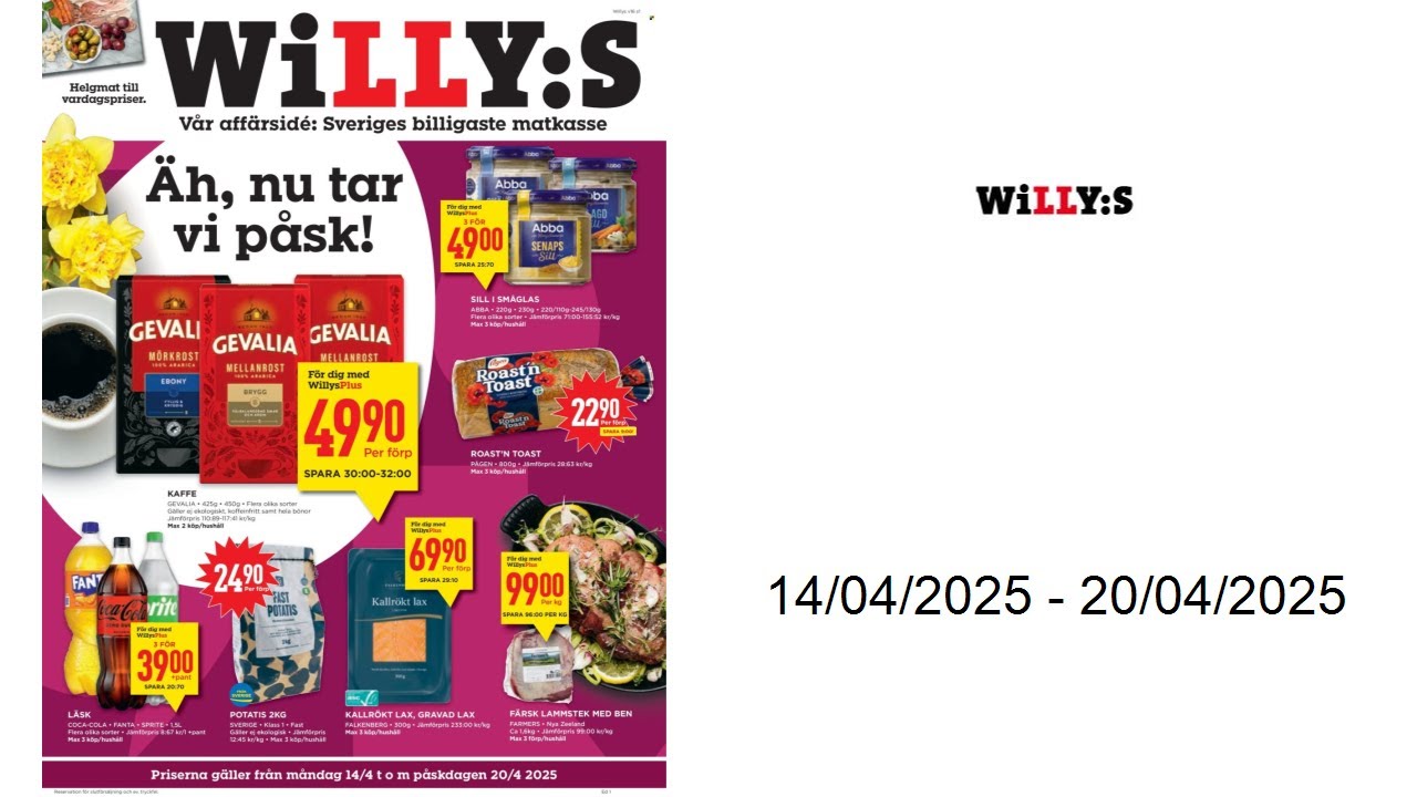 Willys reklamblad - 14/4 - 20/4 2025 - YouTube