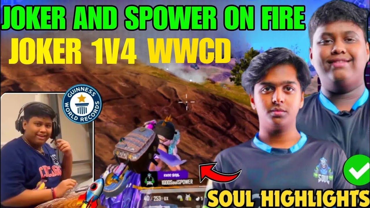 IQOOSOUL JOKER 1V4 😱🚀 WORLD RECORD🌍| CASTER SHOCK🥶 | ESPORTS UPDATES ...